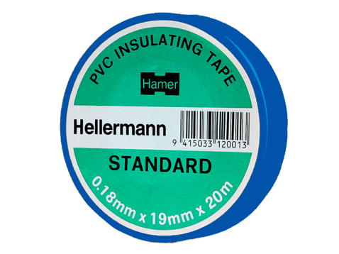 z Hellermann Standard Insulating Tape 19mm x 20m Blue | NZ Farm Source