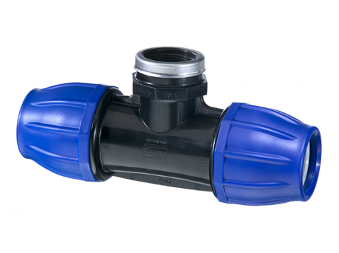 RX Plastics Metric Female Tee Comp Fitting 32mm | NZ Farm Source