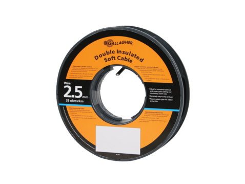 Gallagher Double Insulated 2.5mm Soft Cable 25m | NZ Farm Source