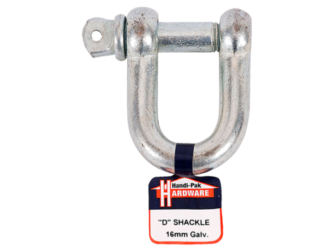 Handi-Pak Hardware D Shackle Galvanised 16mm | NZ Farm Source