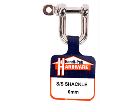 Handi-Pak Hardware D Shackle Round Type Stainless Steel 6mm | NZ Farm ...