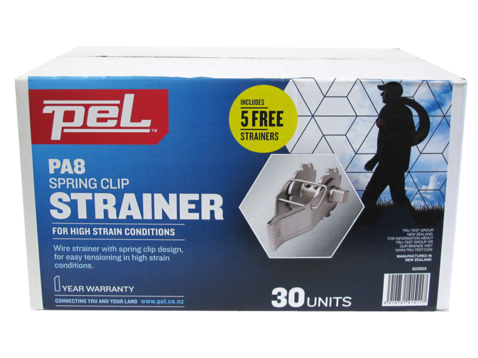 PEL Spring Clip Wire Strainers 30 pack | NZ Farm Source