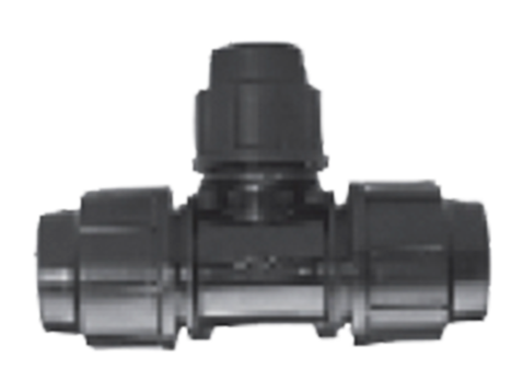 Iplex Plasson Reducing Compression Tee 63mm x 50mm x 90deg | NZ Farm Source