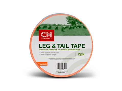Country Mile Leg and Tail Tape - Orange | NZ Farm Source