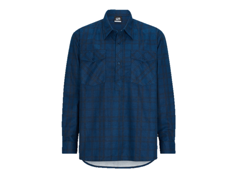 360 Mens Brush Cotton Shirt - Blue | NZ Farm Source