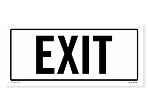 Lynn River Exit Sign | NZ Farm Source