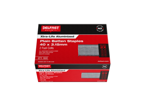 Delfast 40 x 3.15mm Plain Batten Staples with Fuel packs - 1800pk | NZ ...