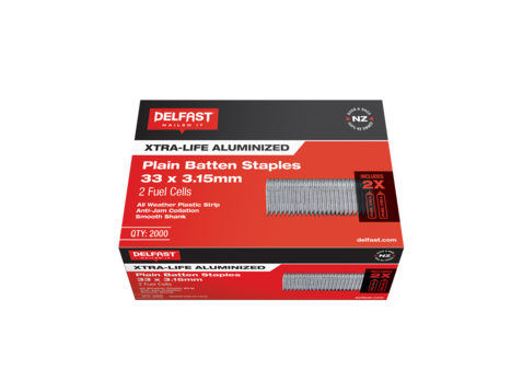 Delfast 33mm x 3.15 Plain Batten Staples plus Fuel Packs 2000pk | NZ ...