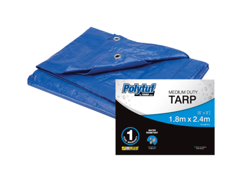 Polytuf Medium Duty Blue Tarp 1.8m x 2.4m | NZ Farm Source